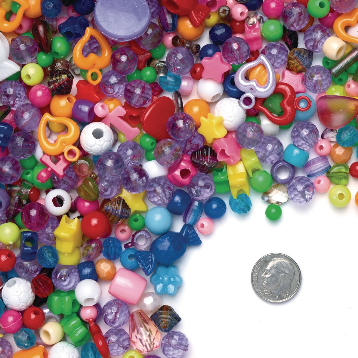 Colorations® Assorted Bead Bucket, 2.5lb, approx 3500 Beads