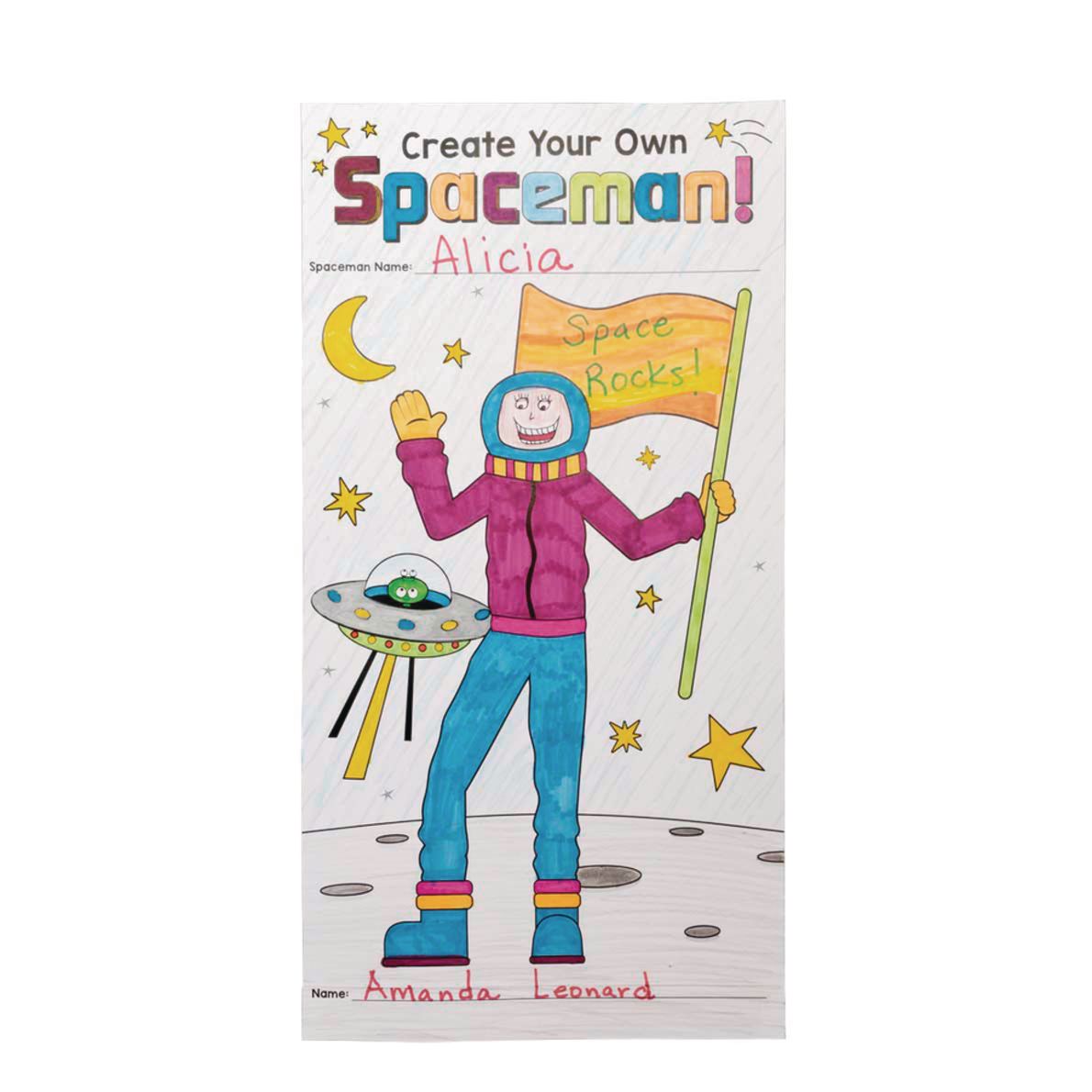 Ready-To-Decorate Spaceman Teaches Distancing Measurement Tool - 24 posters