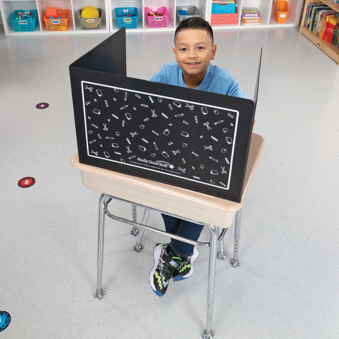 Deluxe Plastic Privacy Shield - Large Black Single - 1 privacy shield