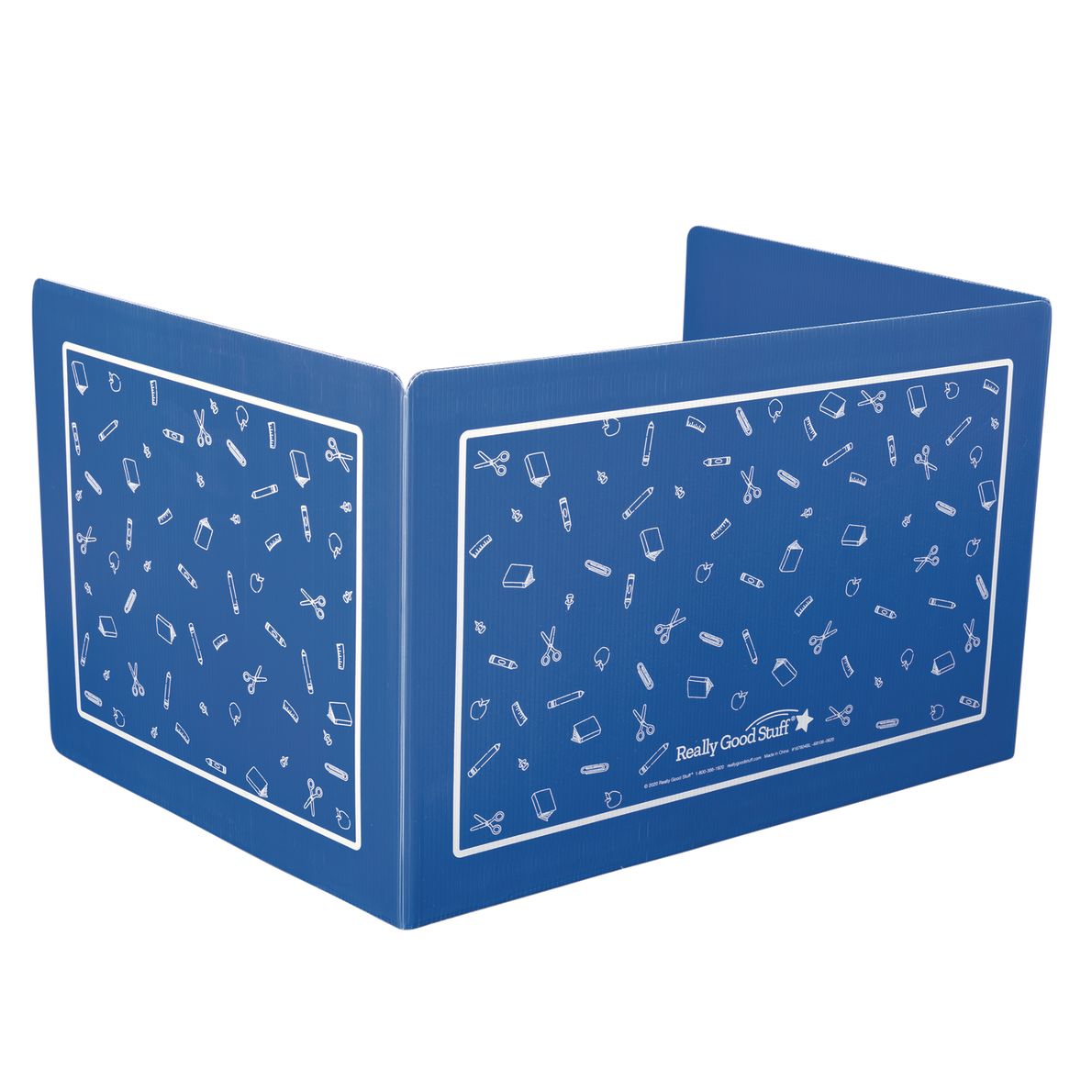 Deluxe Plastic Privacy Shield - Large Blue Single - 1 privacy shield