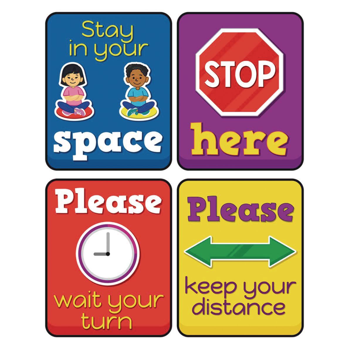 Really Good Stuff® EZ Stick Safety First Floor and Wall Decals - 16 die ...