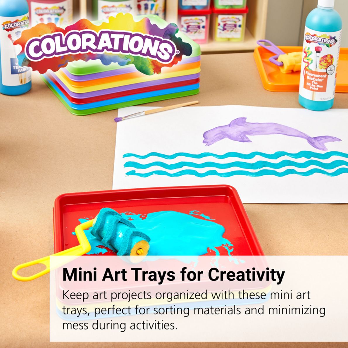 Colorations® Mini Art Trays - Set of 12
