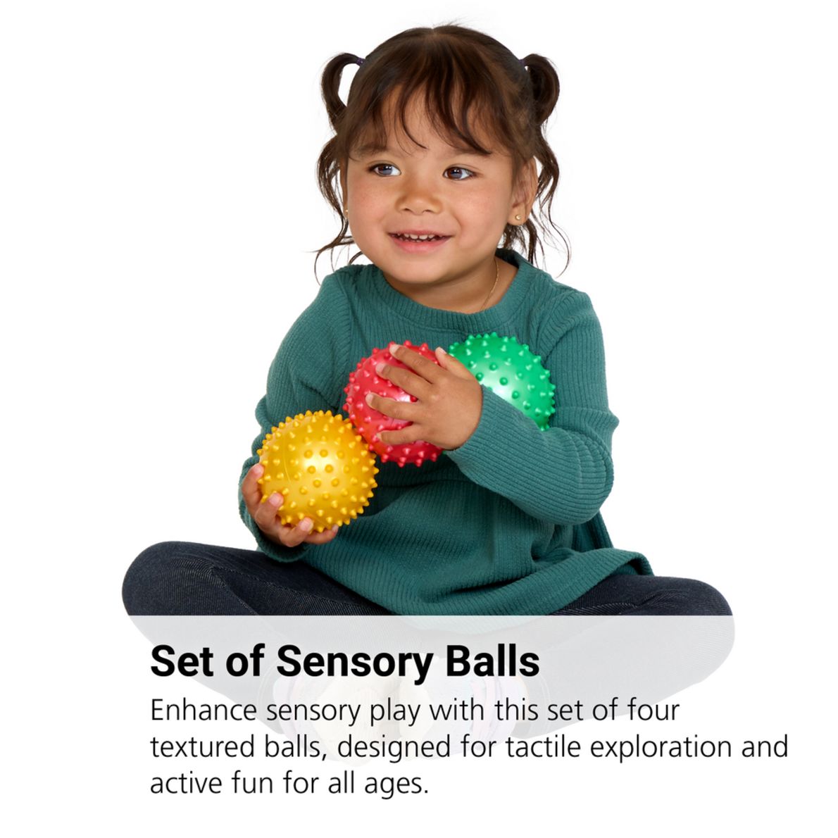 Excellerations® Sensory Balls – Set of 4 Tactile, Calming Tools