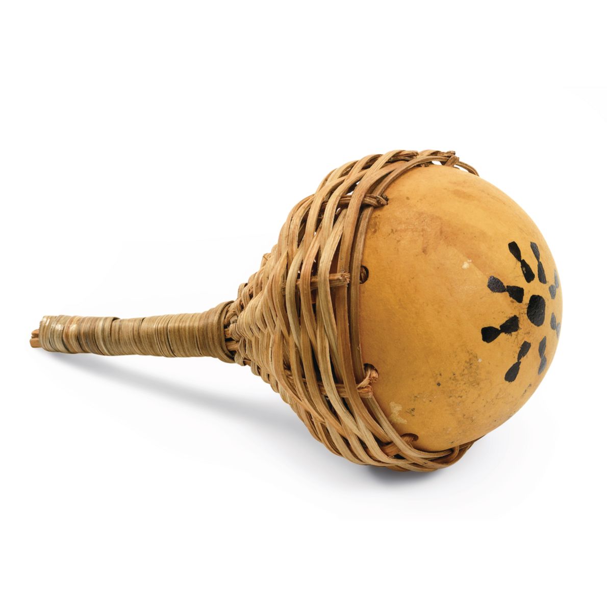 African Bolga Market Basket and Set of 6 African Music Instruments