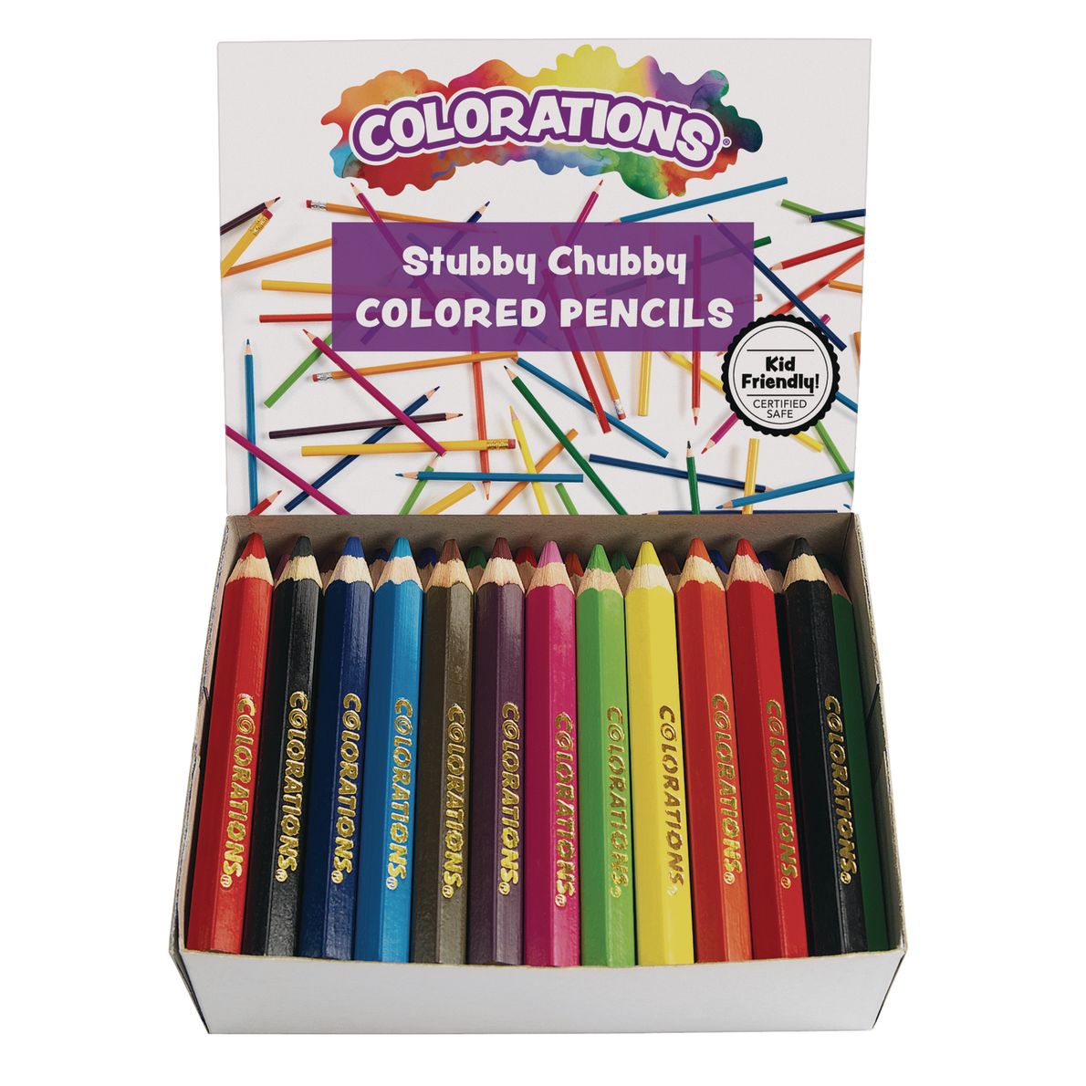 Colorations® Stubby Chubby Colored Pencils - Set of 48