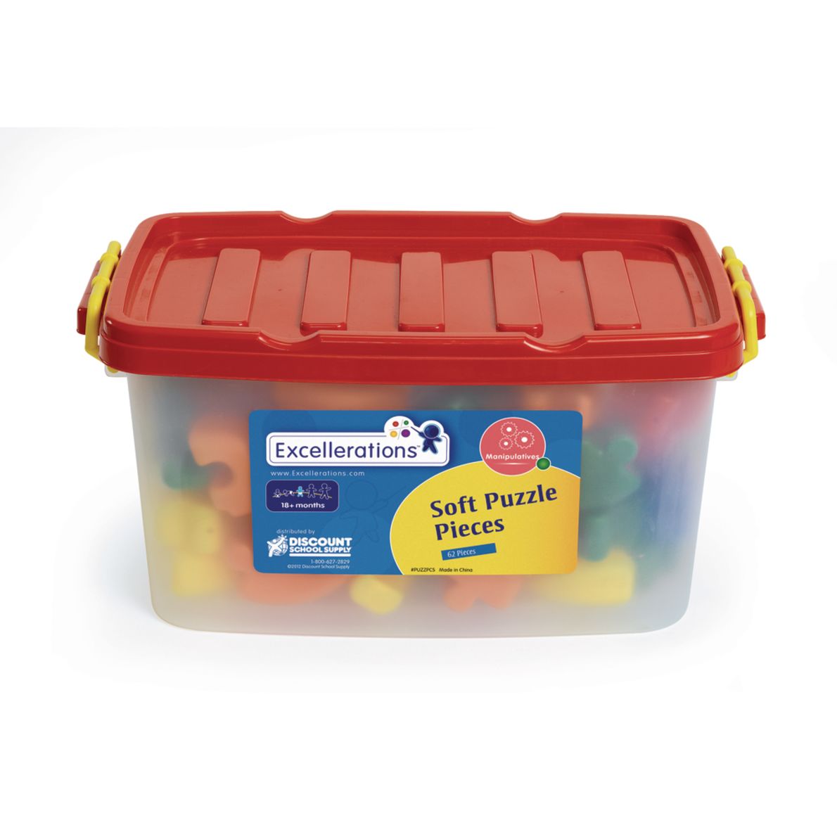 Excellerations® Soft Puzzle Pieces - 62 Pieces