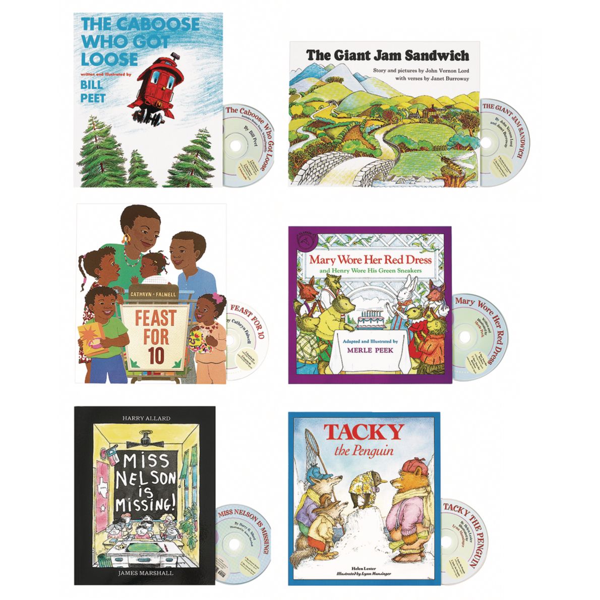 Favorite Paperback Books with CDs 6 Titles - 6 books with CDs