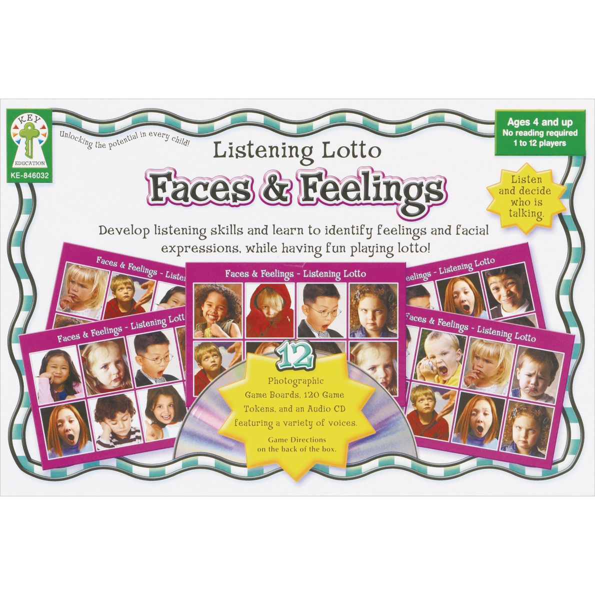 Listening Lotto Game - Faces and Feelings - 1 game