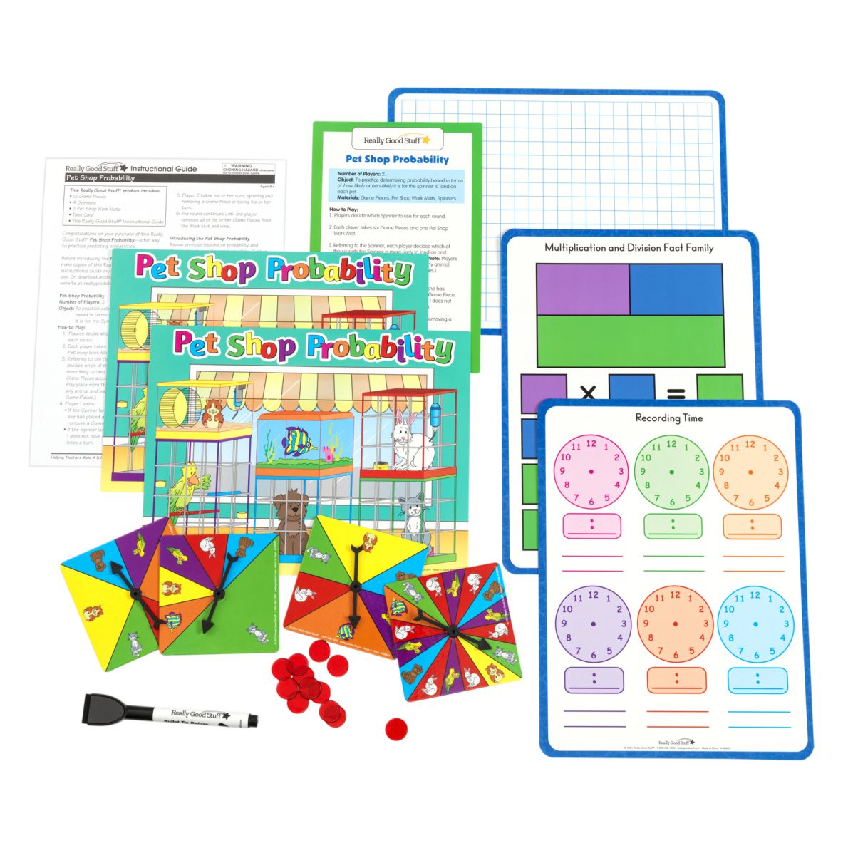 Family Engagement Math – Practice, Solve and Play Pack - Third Grade