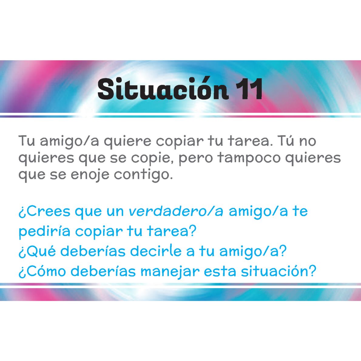 Spanish Social Skills Discussion Cards (Tarjetas de conversacion acerca ...