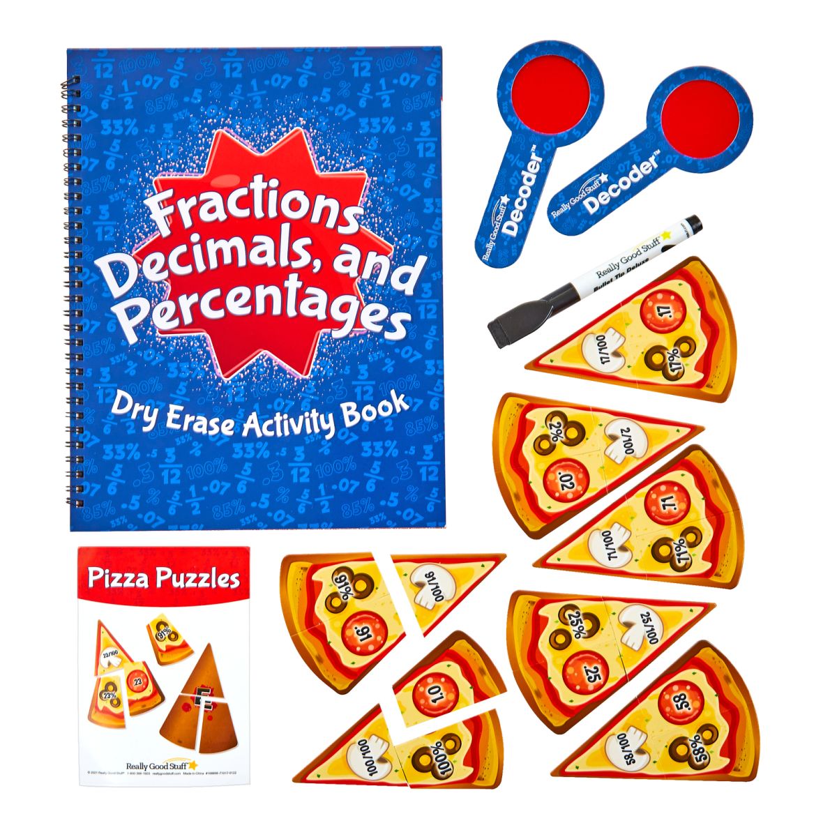 Really Good Stuff® Math Skills: Grade 4-6 - Fractions, Decimals, and ...