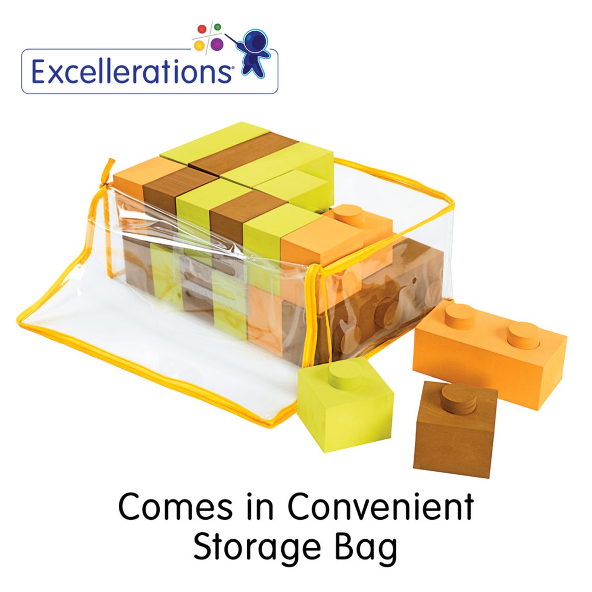 Excellerations® Jumbo Interlocking Blocks - 22 pcs