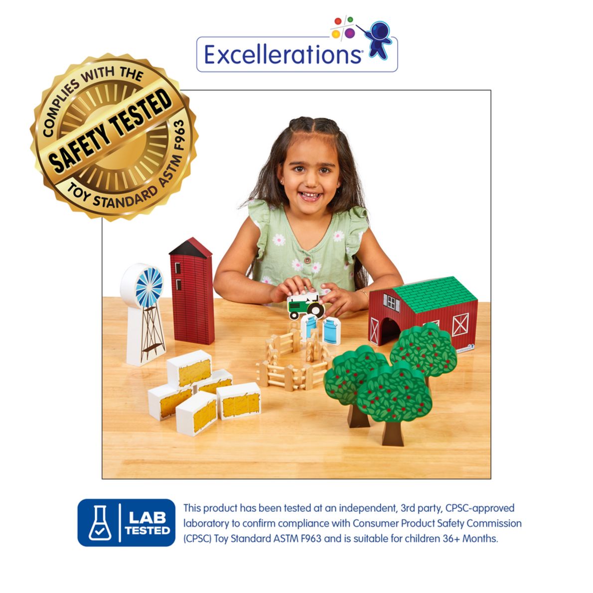 Excellerations® Farm Block Play Set - 25 Pieces