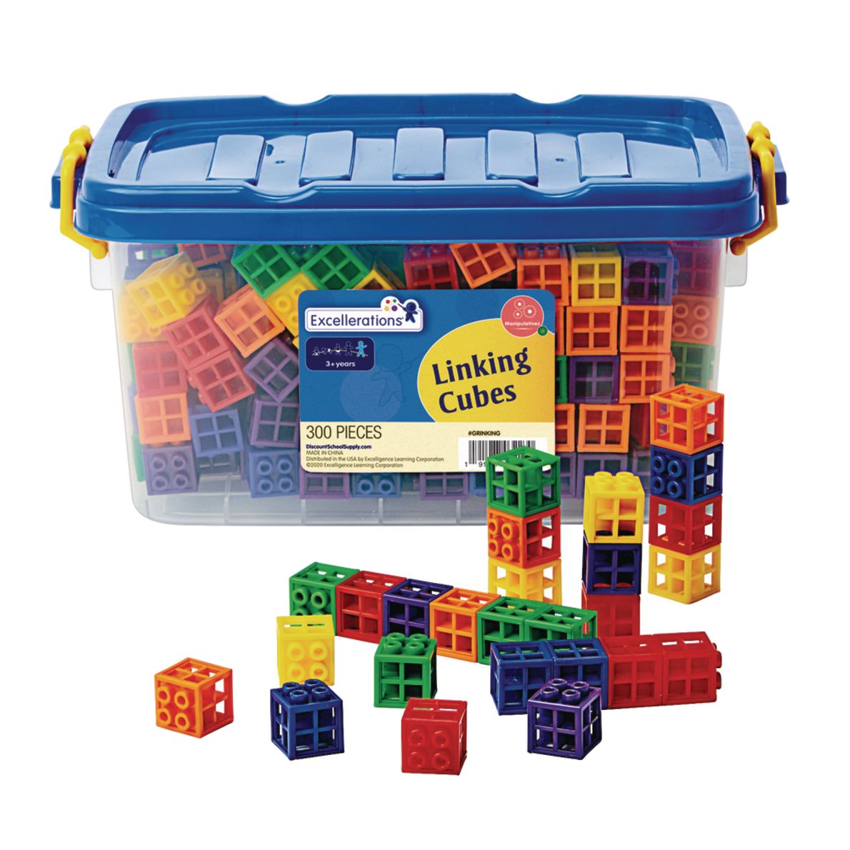 Excellerations® Grid Linking Cubes - 300 Pieces