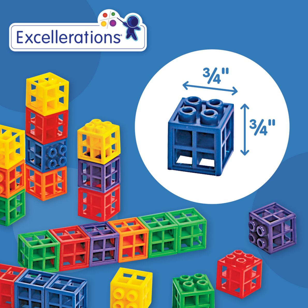 Excellerations® Grid Linking Cubes - 300 Pieces