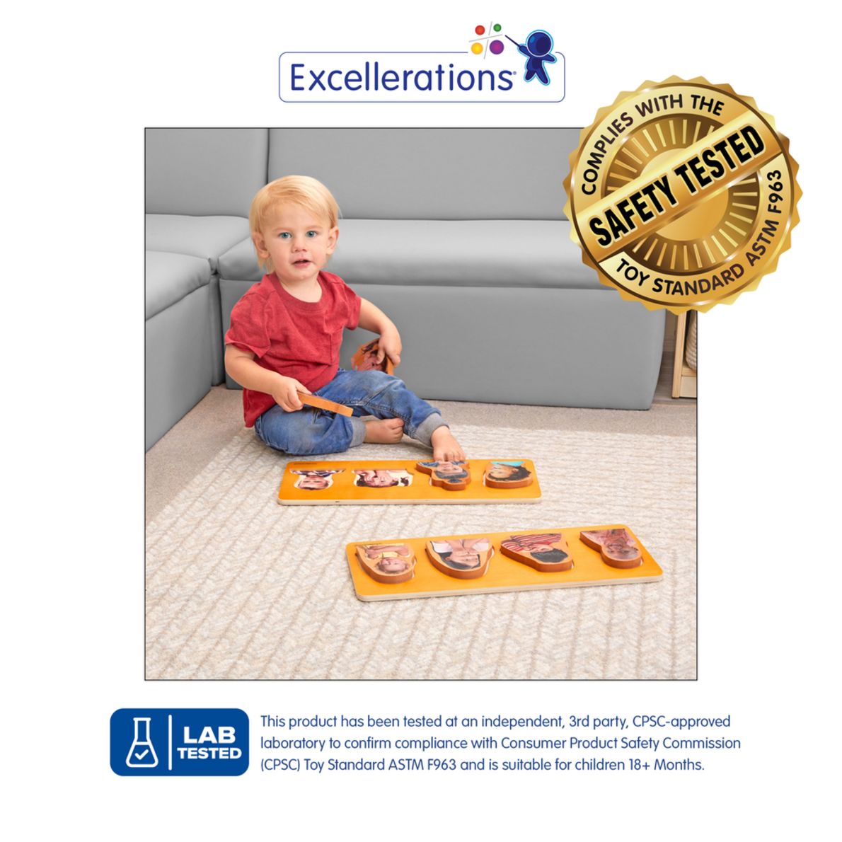 Excellerations® Emotion Puzzles for Toddlers - Set of 2