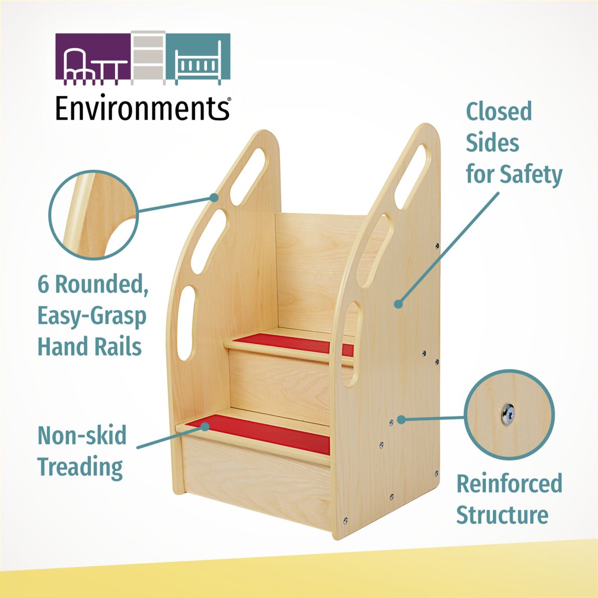 Discount School Supply® Step-Up Wood Toddler Stairs