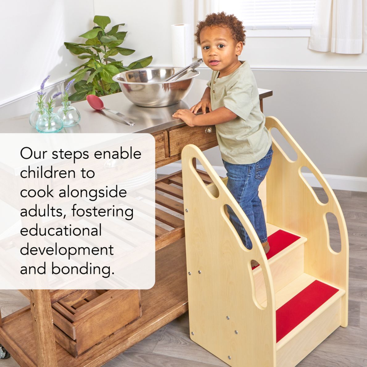 Discount School Supply® Step-Up Wood Toddler Stairs