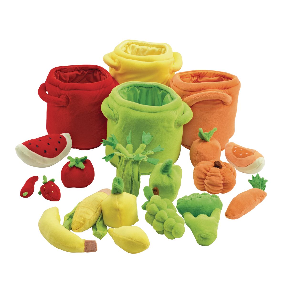 Excellerations® Colorful Plush Fruits and Veggies - 20 Pieces