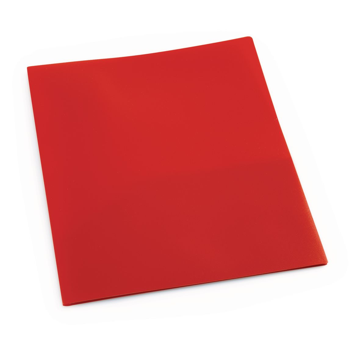 Plastic Pocket Folder, Red