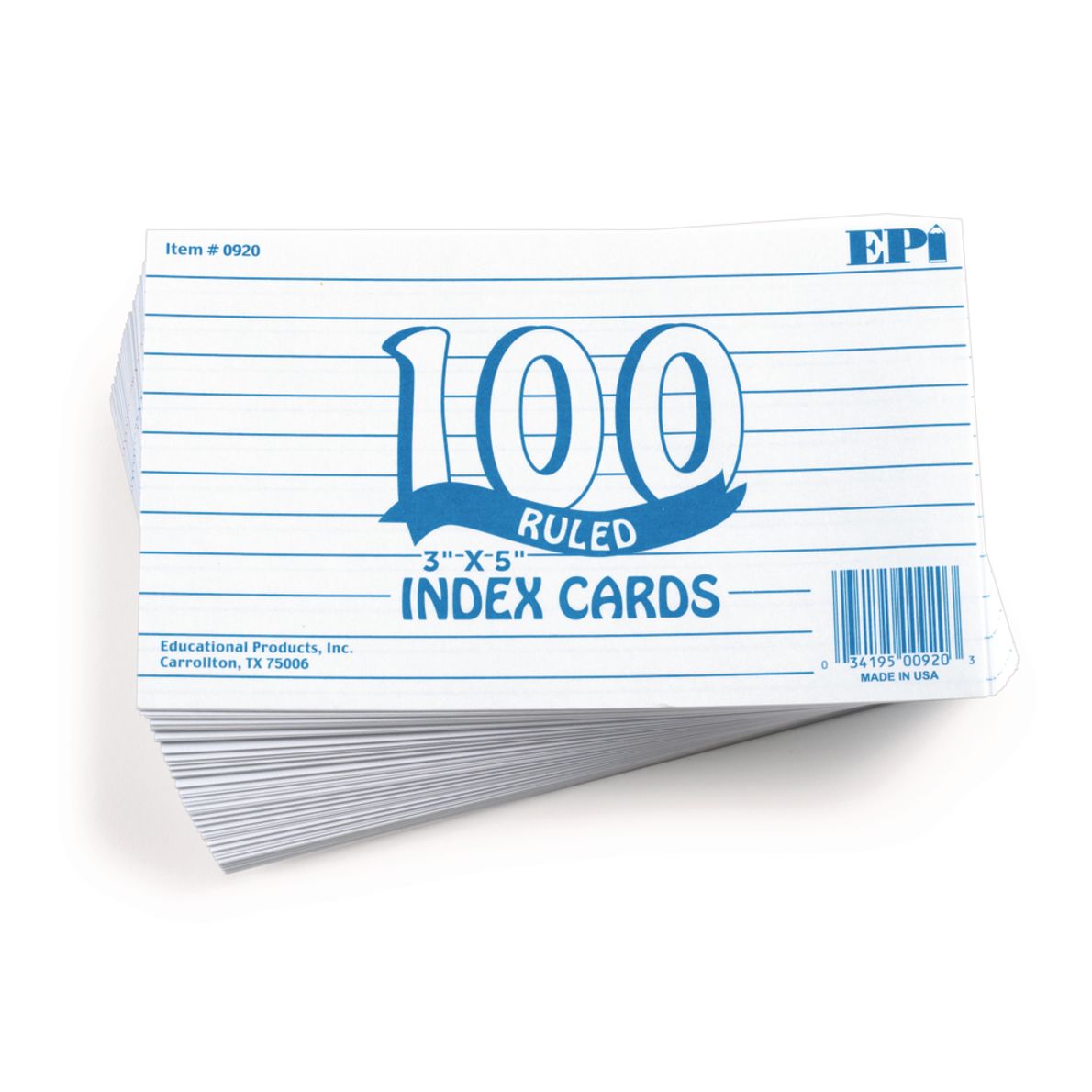 Ruled Index Cards - Pack of 100
