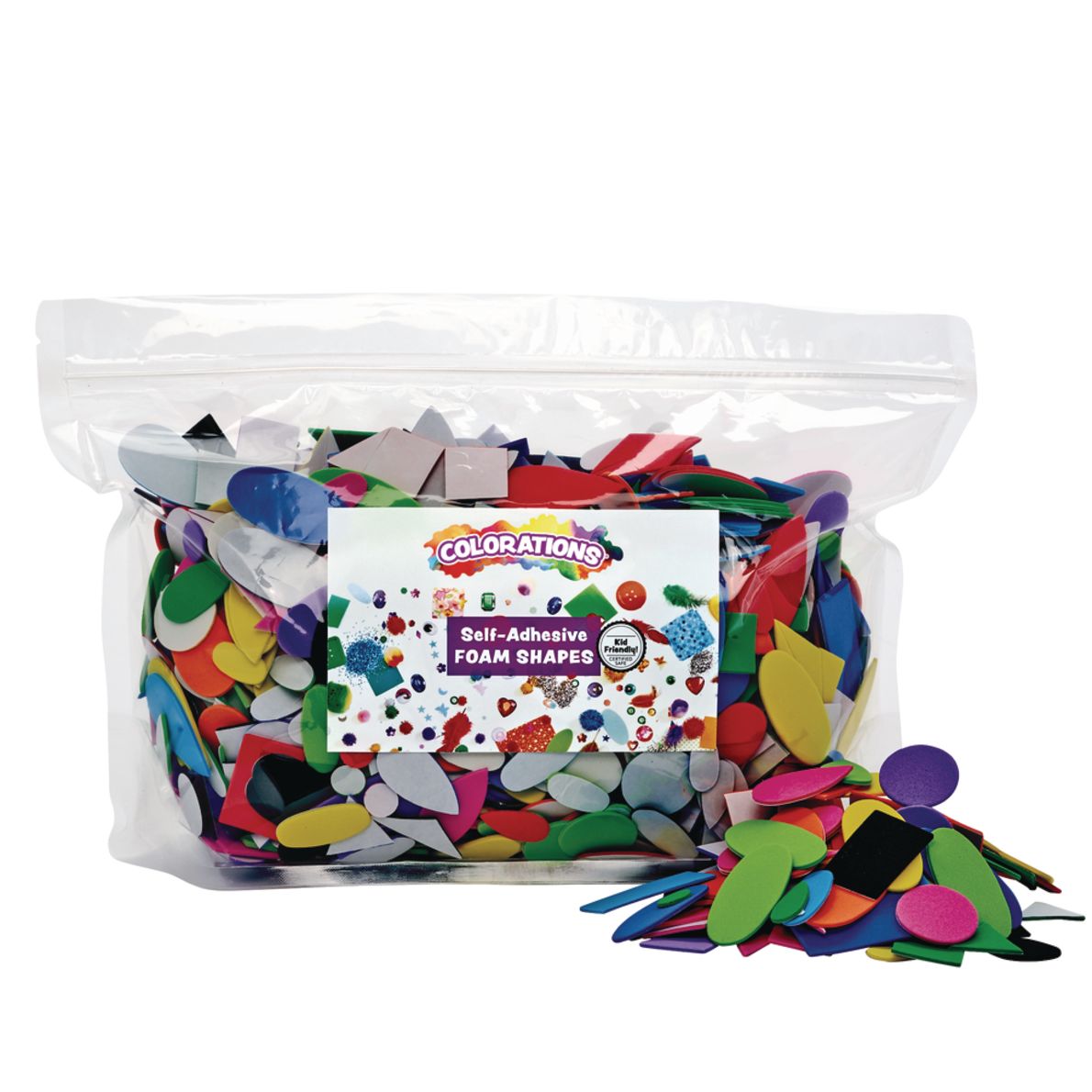 Colorations® Self-Adhesive Foam Shapes - Set of 1,000