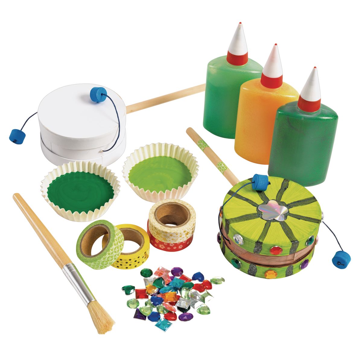 Colorations® Decorate Your Own Spin Drum Set of 12