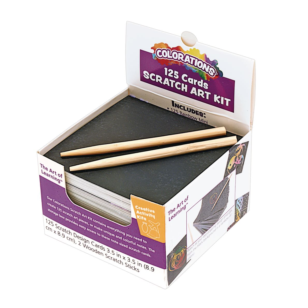 Colorations Scratch Art Kit - 125 Notes and 2 Styluses
