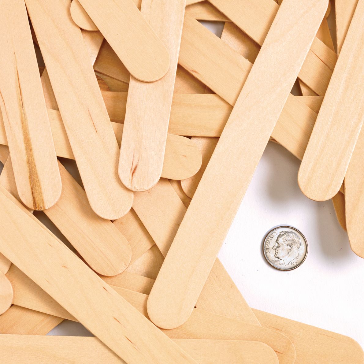 Colorations Large Wood Craft Sticks - 100 Pieces