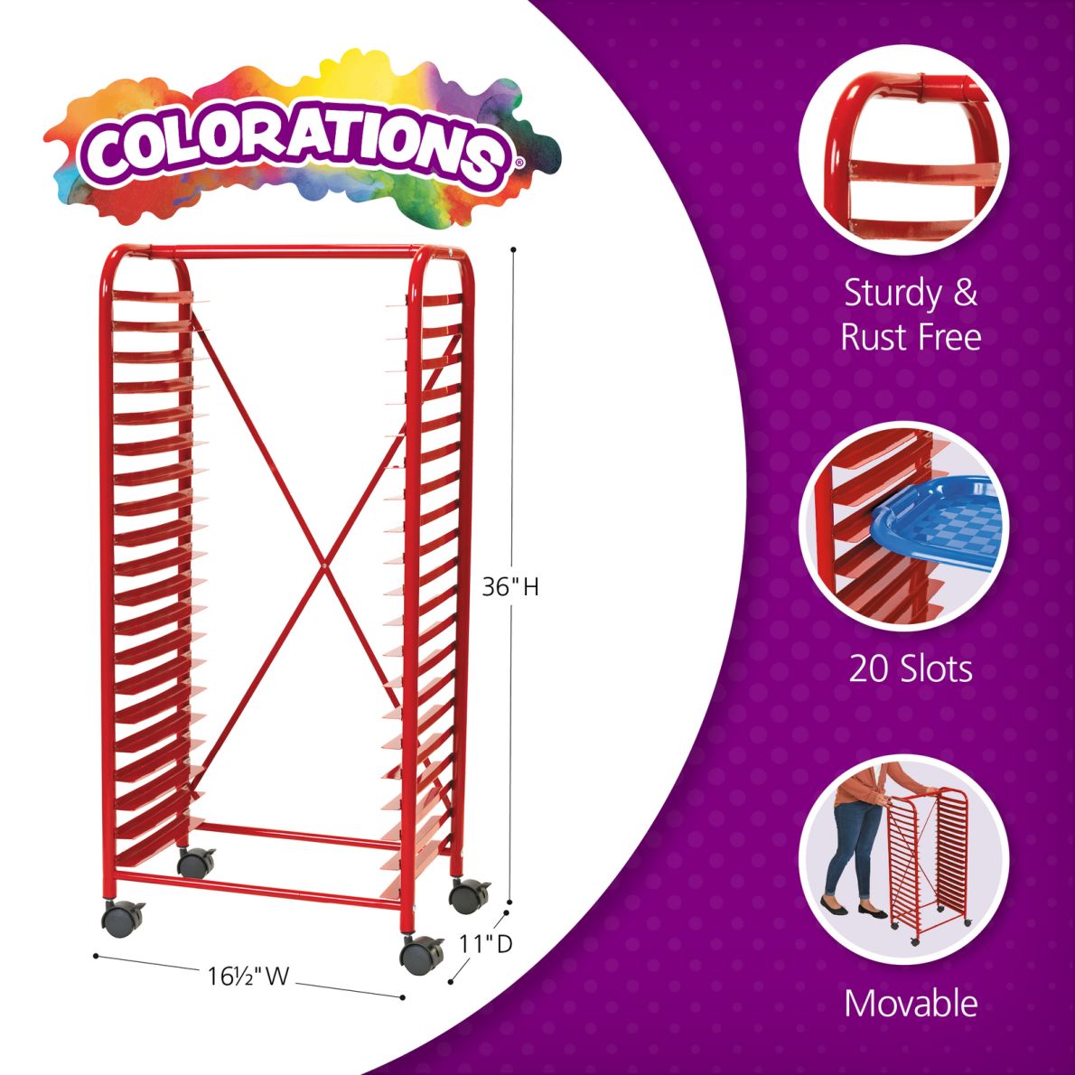Colorations® Mobile Art Rack