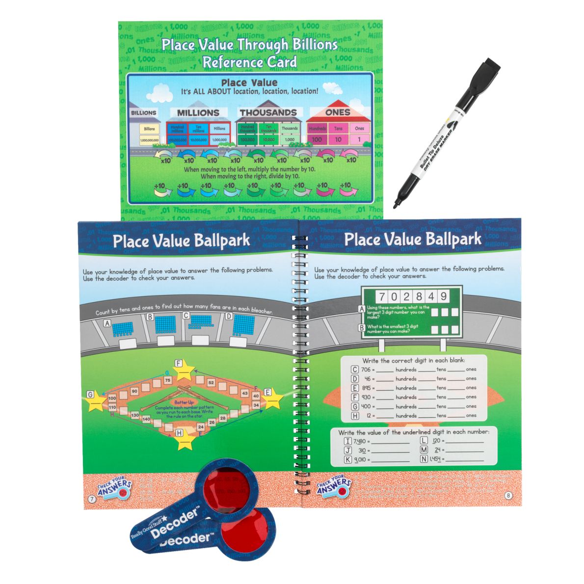 Really Good Stuff® Math Skills: Grade 3-6 - Place Value to Billions