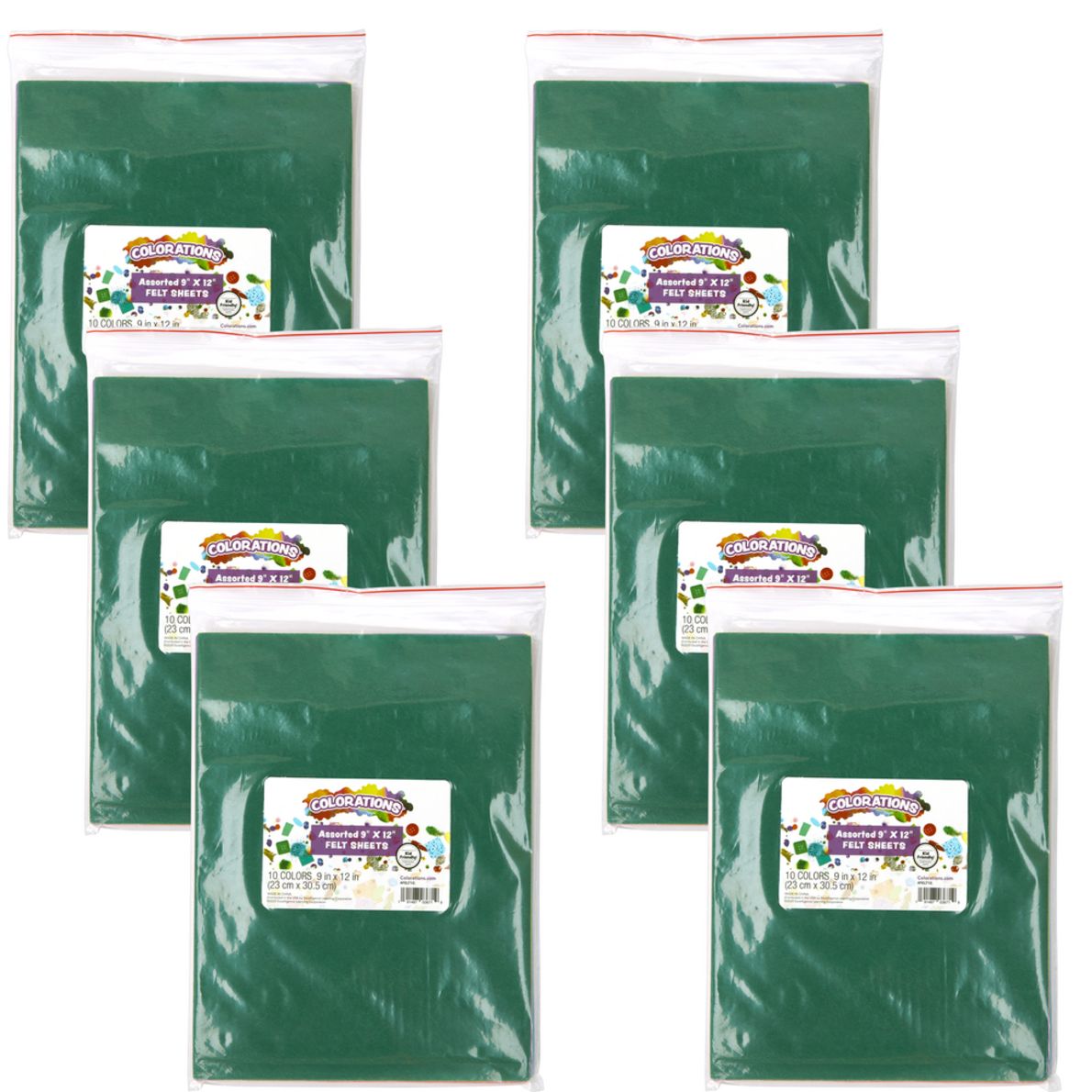 Colorations® Felt Sheets - 10 Colors, 6 Sets