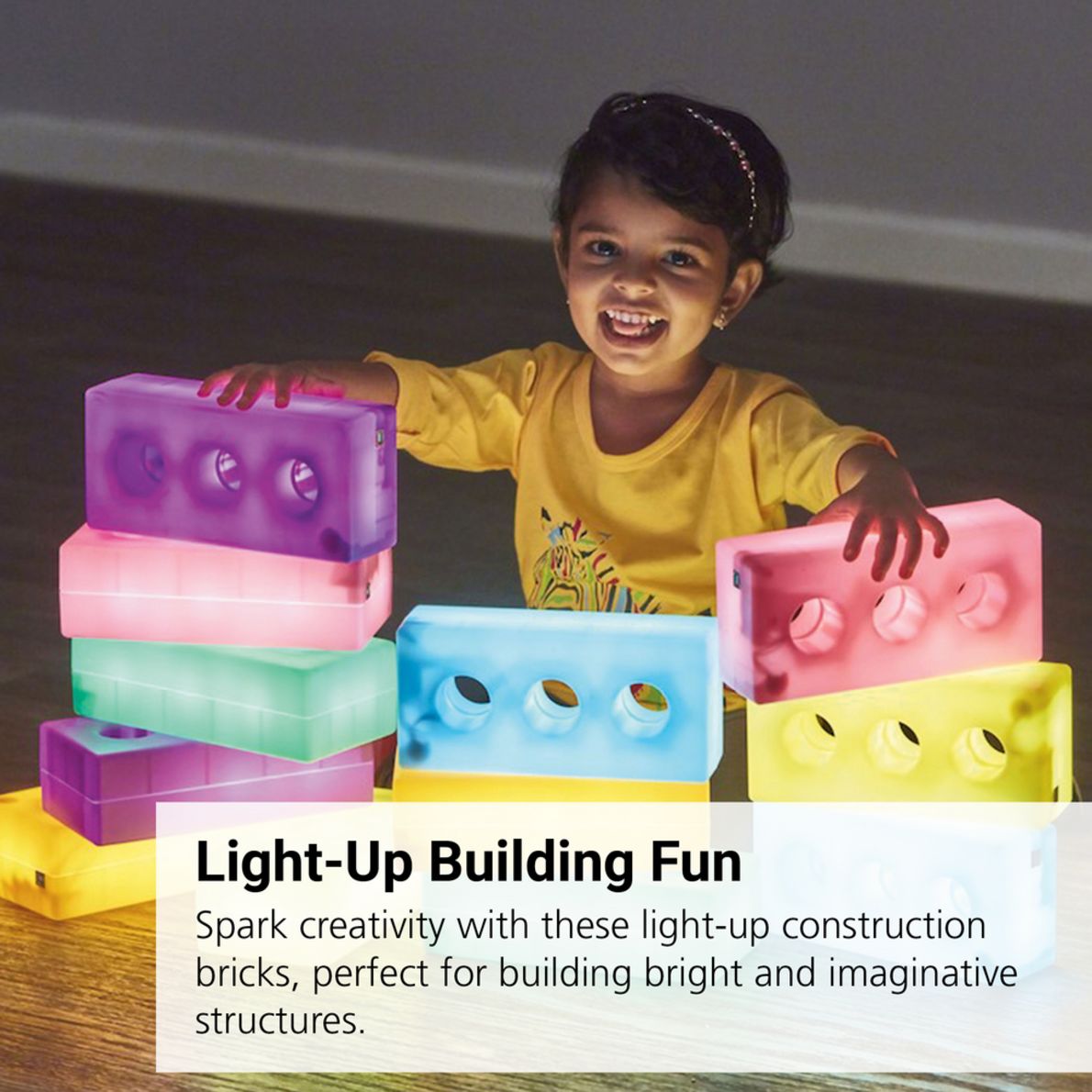 Light Up Construction Bricks - Set of 12