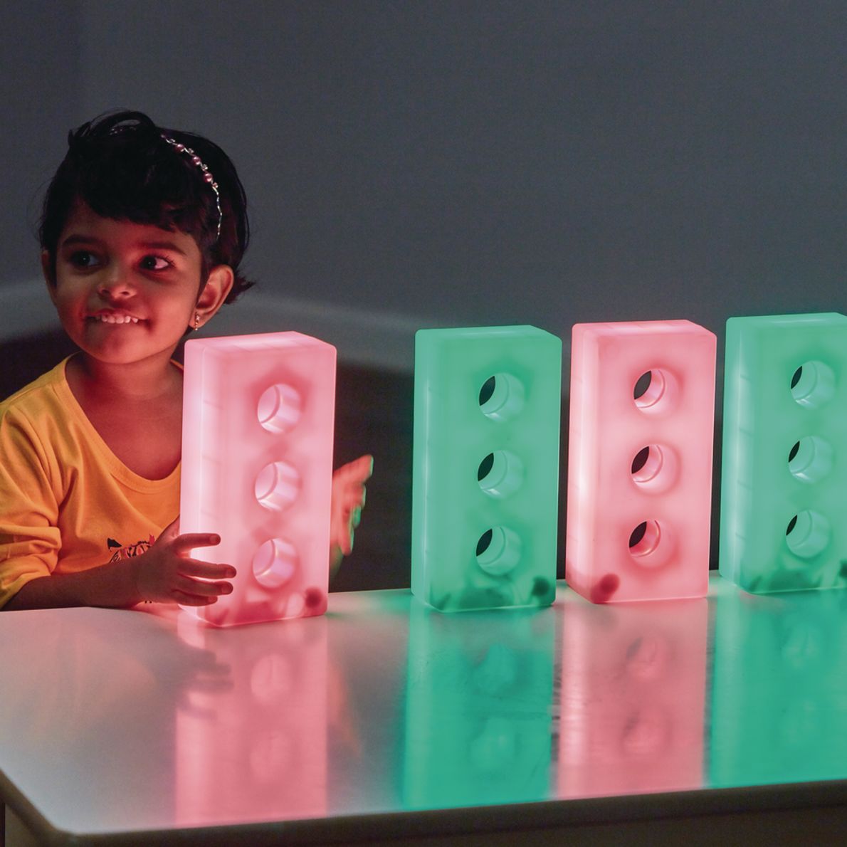 Light Up Construction Bricks - Set of 12