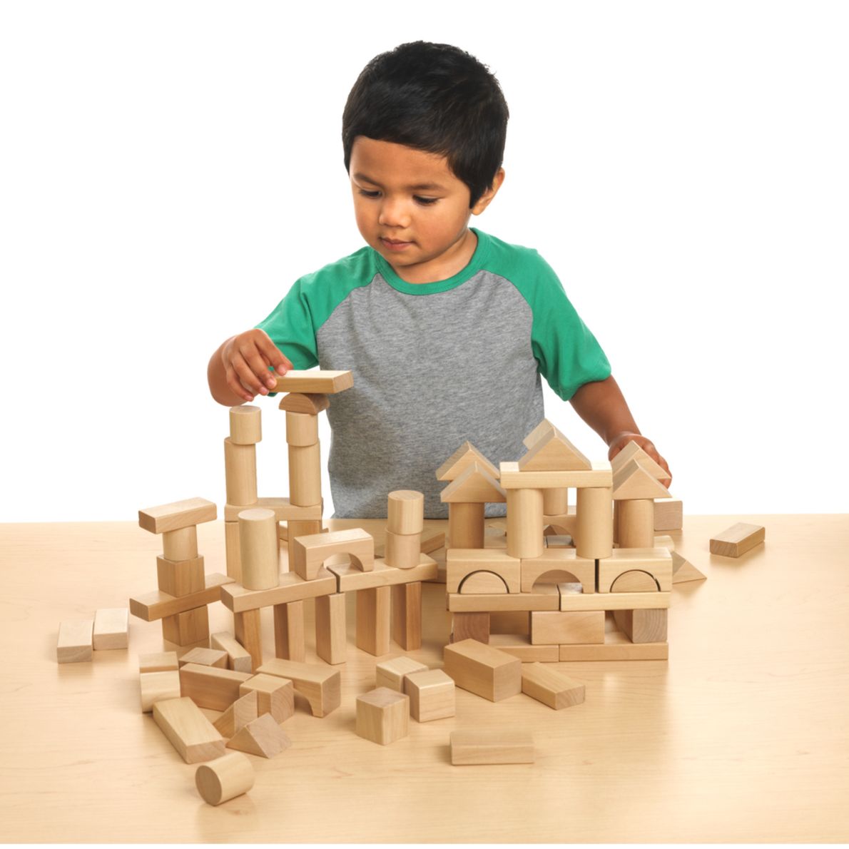 Excellerations® Wooden Building Blocks - Set of 100