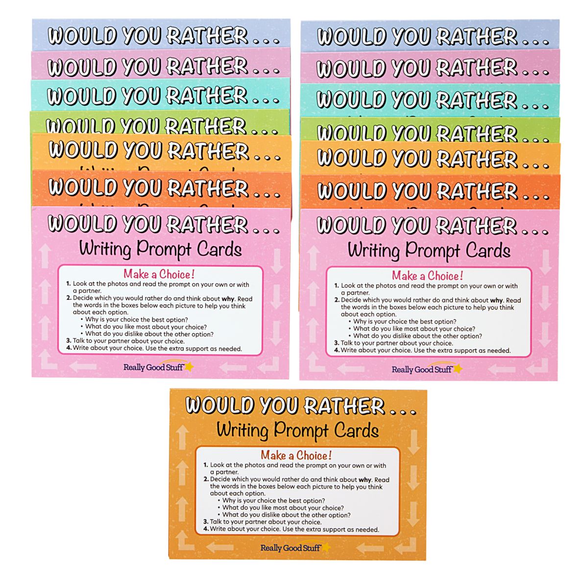 Really Good Stuff® Would You Rather Prompt Cards