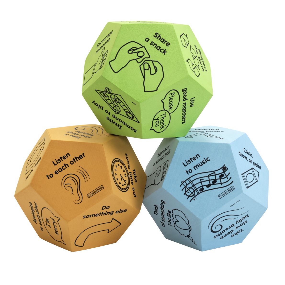 Excellerations® Social - Emotional Learning Emotion Dice with Mindful ...