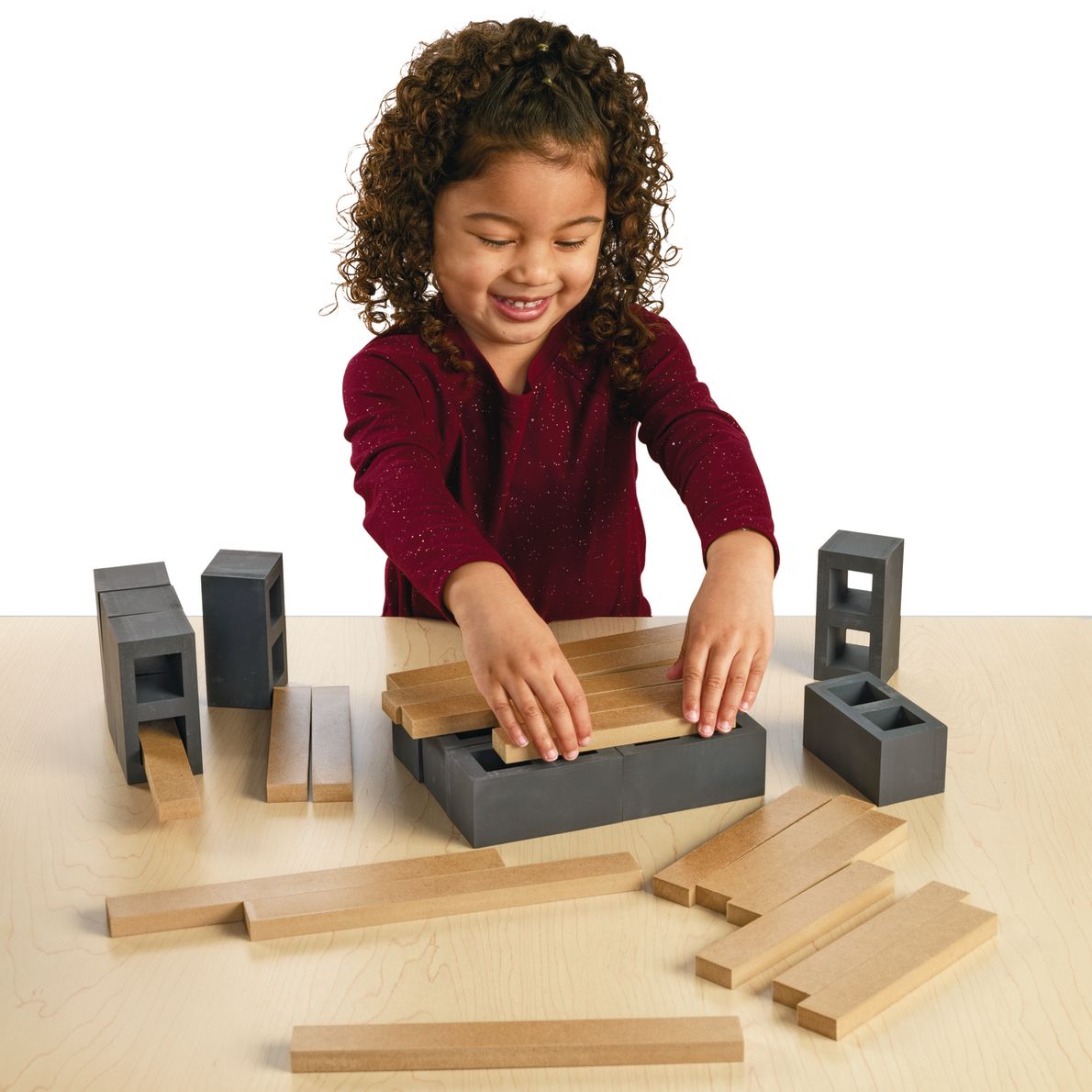 Excellerations® Mini Blocks and Planks Tabletop Building Set - 40 pieces