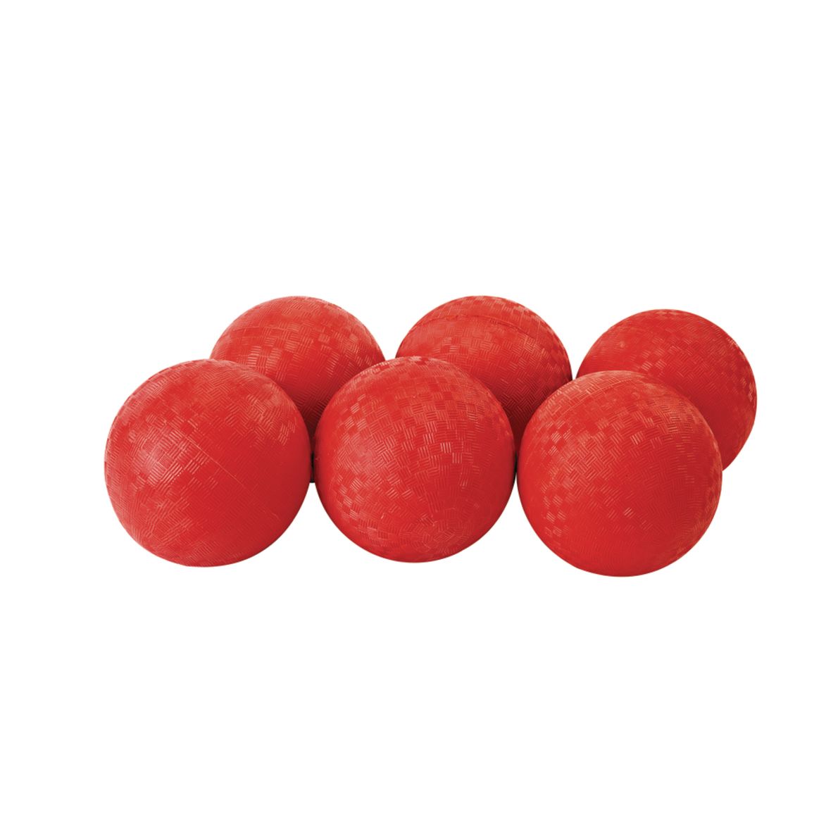 Excellerations® 5" Red Best Quality Rubber Playground Balls - Set of 6