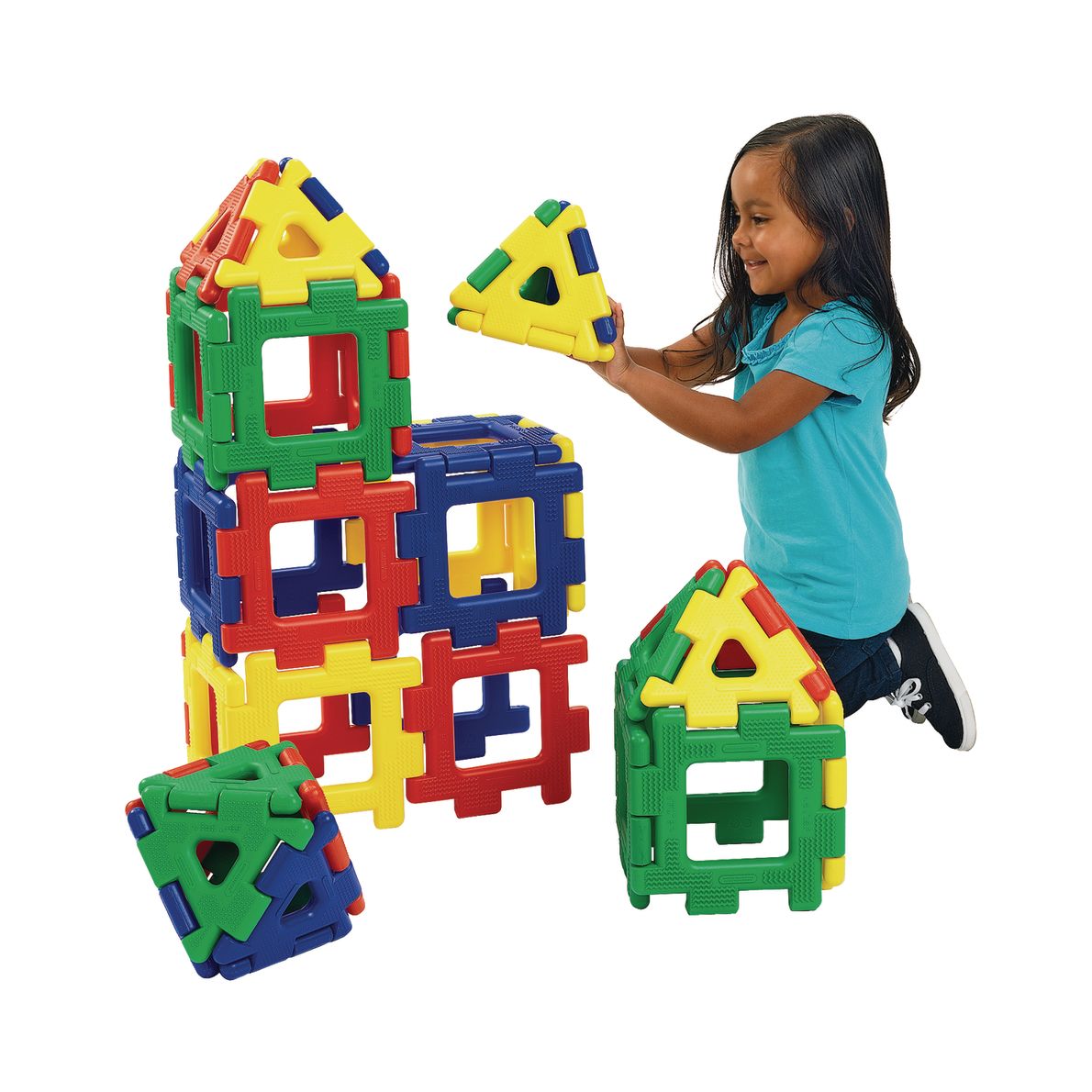 Giant Polydron Building Set - 40 Pieces