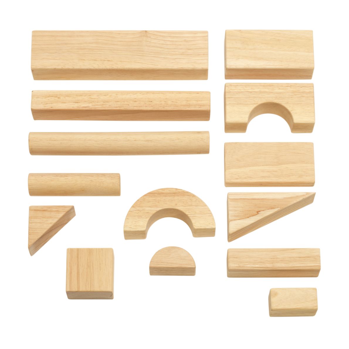 Excellerations® Rubberwood Floor Unit Building Blocks - Starter Set of 58