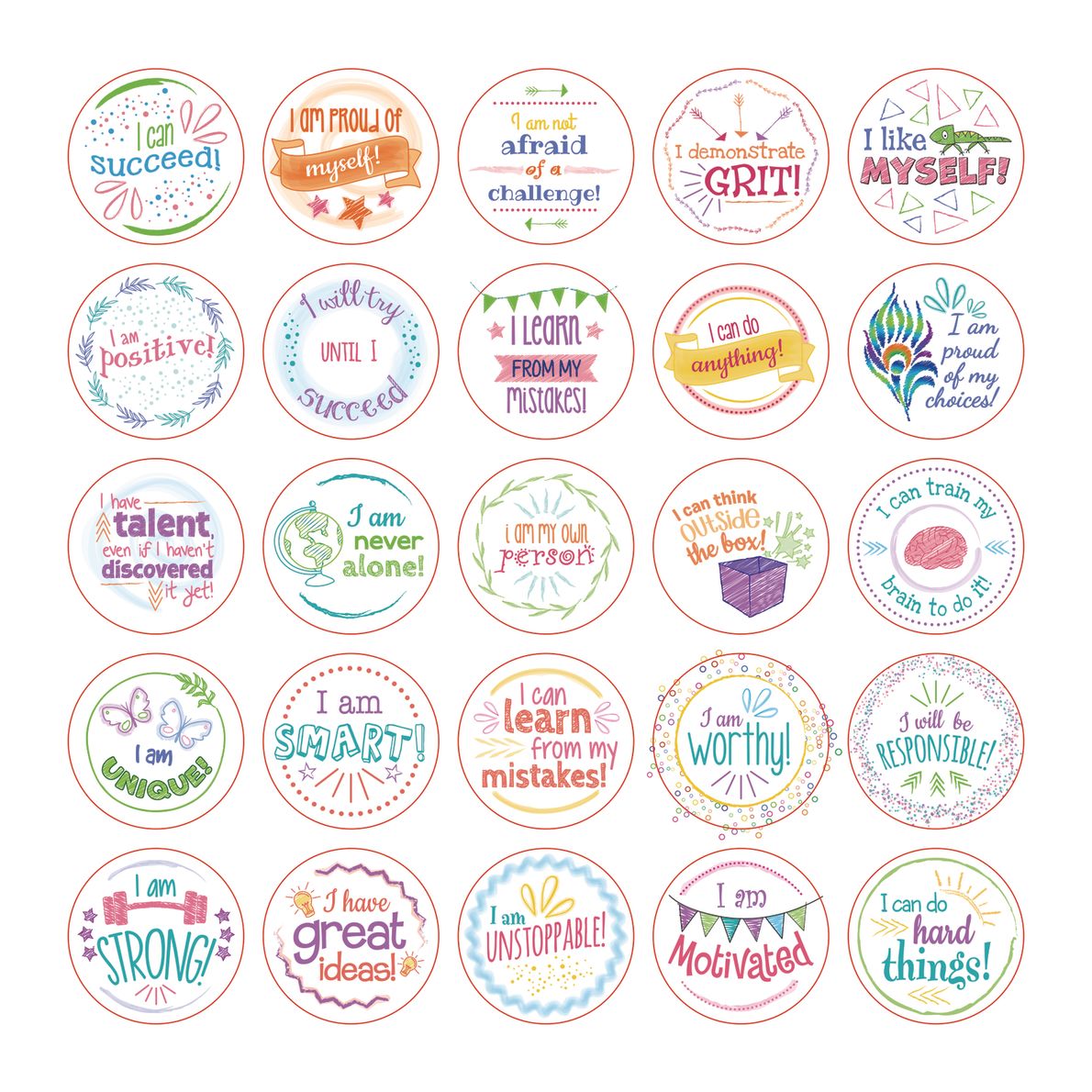 Really Good Stuff® Confidence Chips – 100 Empowering, Motivational ...
