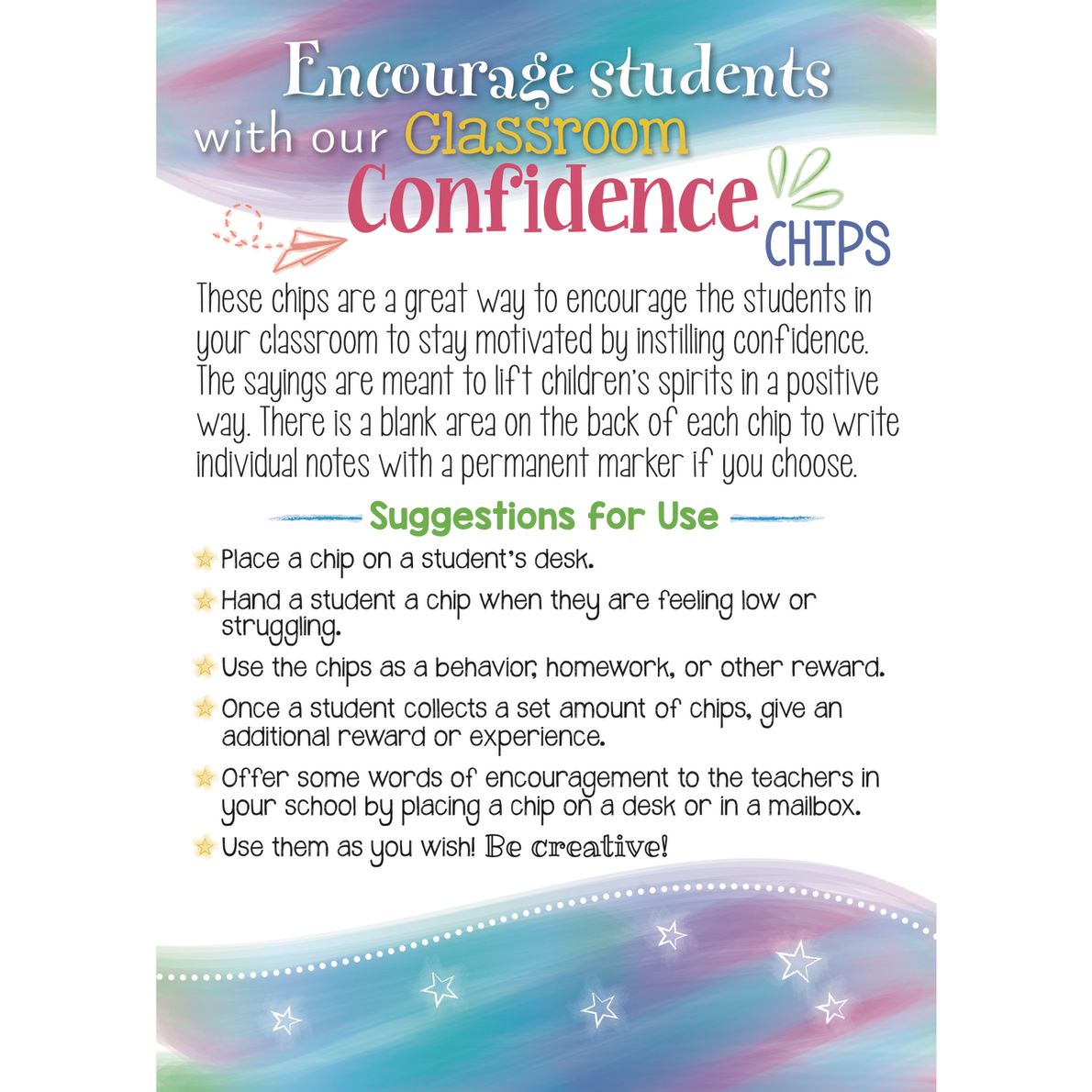 Really Good Stuff® Confidence Chips – 100 Empowering, Motivational ...