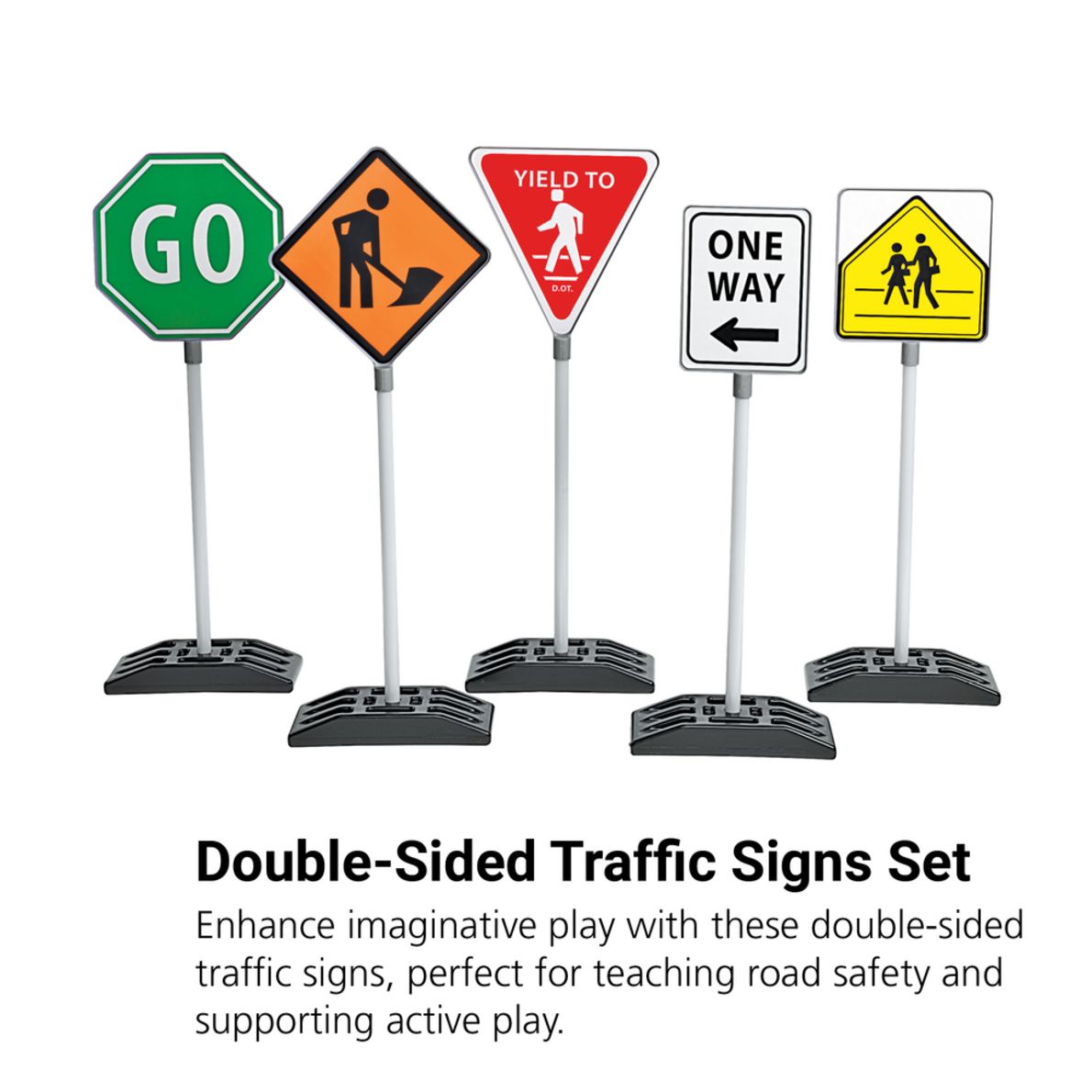 Double-Sided Traffic Signs - Set of 5