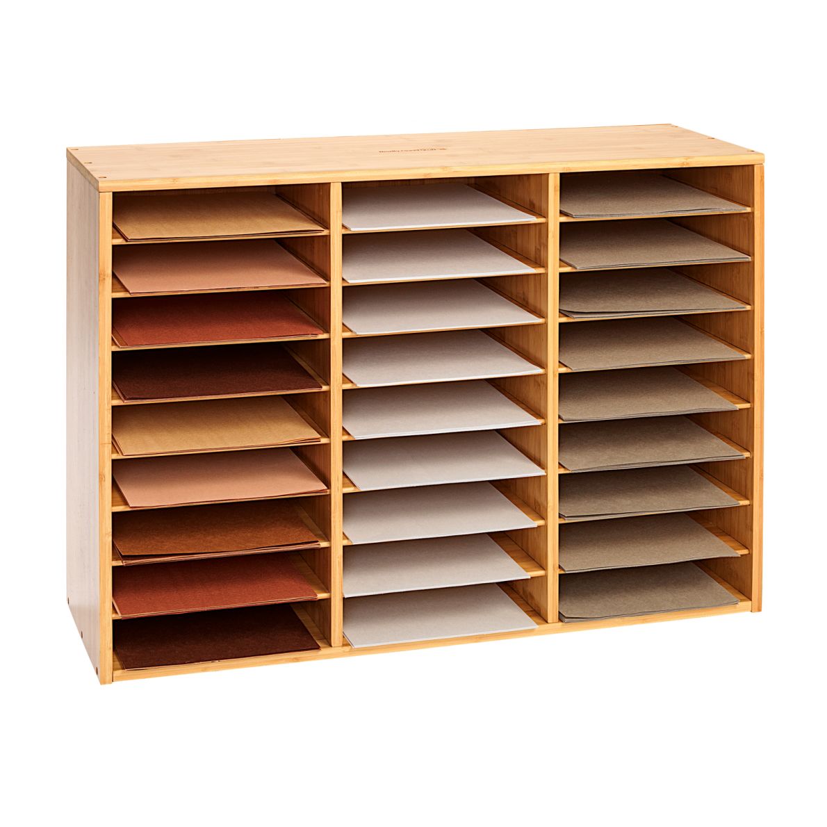 Really Good Stuff® 27-Slot Bamboo Mail Center