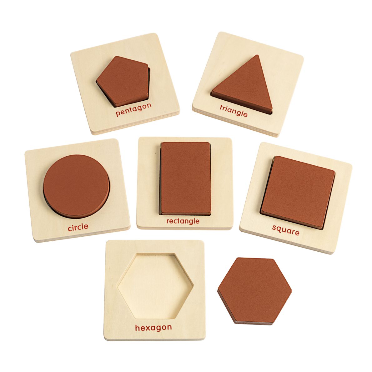 Excellerations® Wooden Shape Puzzles – Set of 6