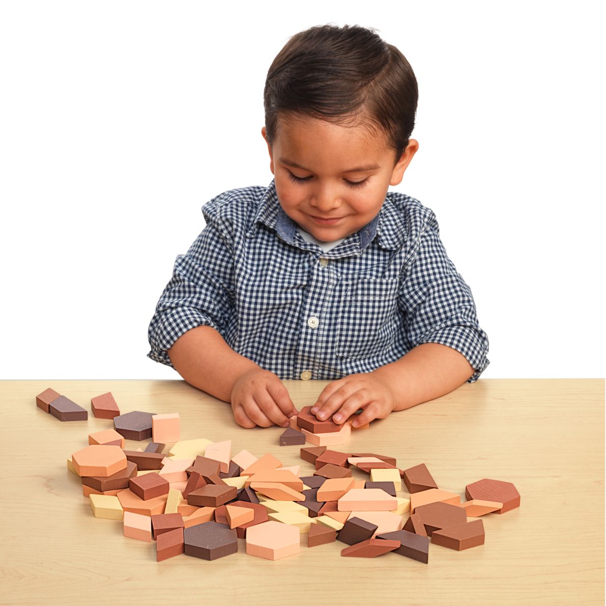 Excellerations® Wood Pattern Blocks - 100 Pieces