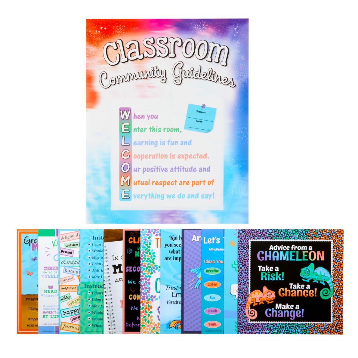 Really Good Stuff® Classroom Community Guidelines 12-in-1 Poster Set