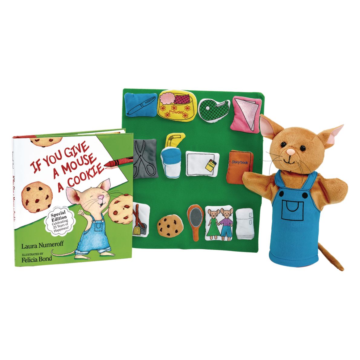 Puppet and Props for "If You Give a Mouse A Cookie" Book