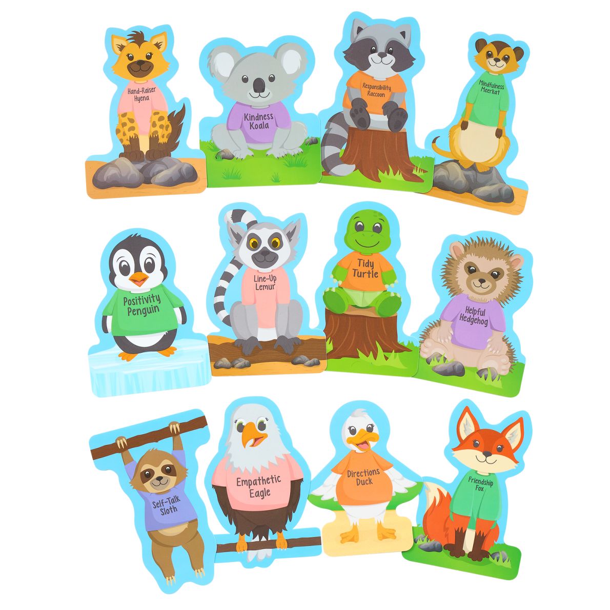 Really Good Stuff® Social Skills Recognition Animals – Set of 12